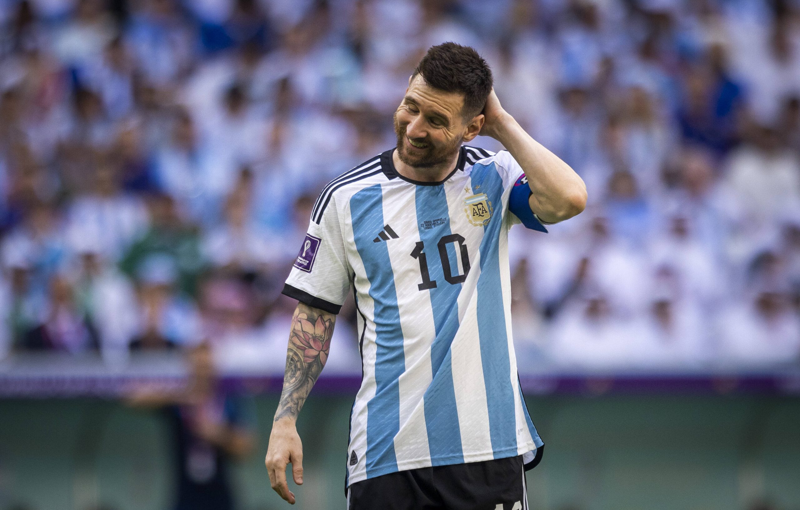 FOTO. Poza perfectă surprinsă în timpul meciului Argentina - Arabia ...