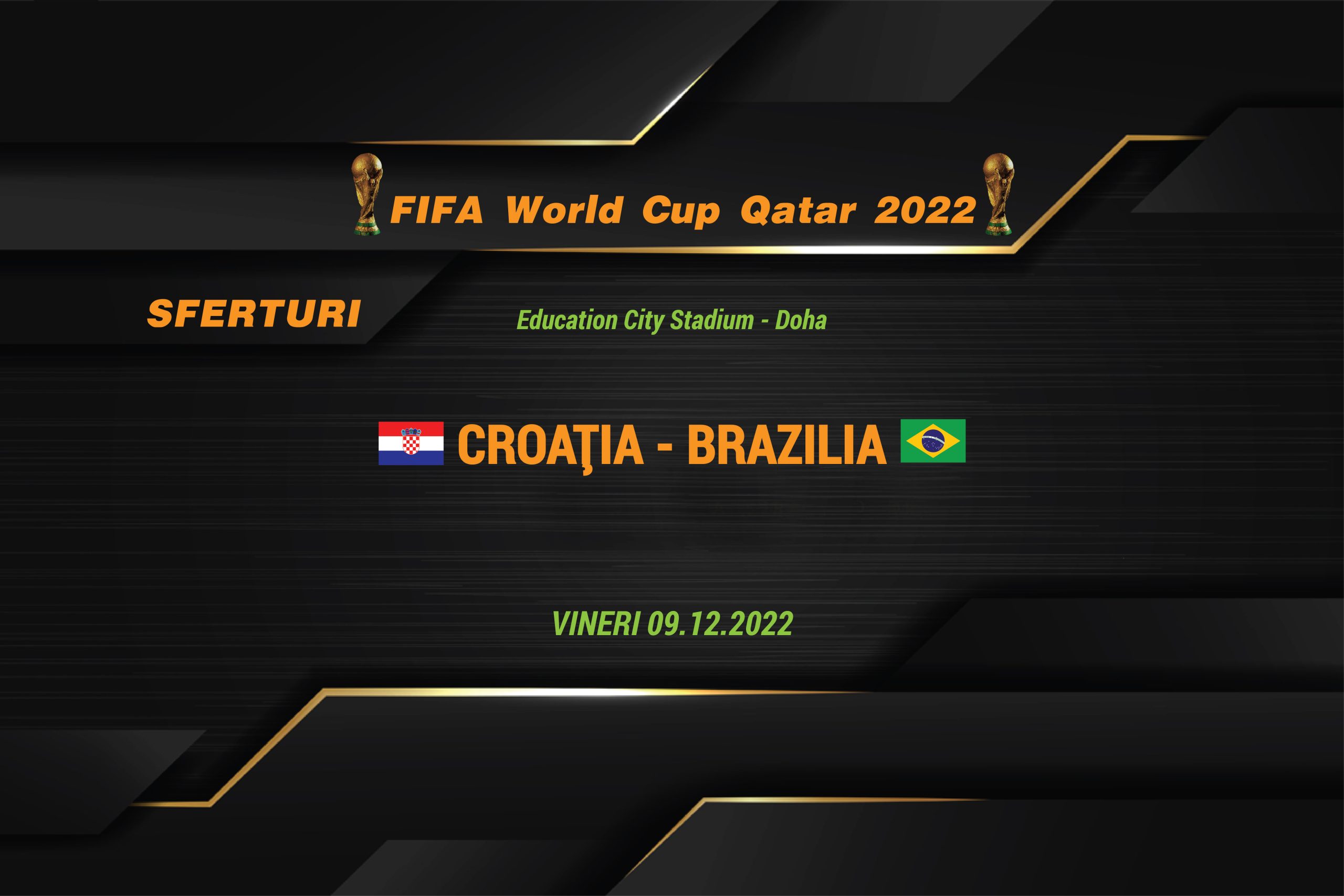 Croația - Brazilia 1-1 (4-2. D. Pen). Brazilia este eliminată ...