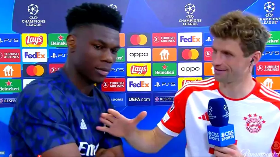 Momente de umor în zona mixtă: Thomas Muller și Aurelien Tchouameni fac ...
